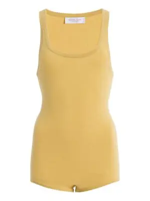 Michael Kors Cashmere-blend Bodysuit - Yellow