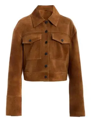 SIMKHAI Grafton Suede Cropped Jacket