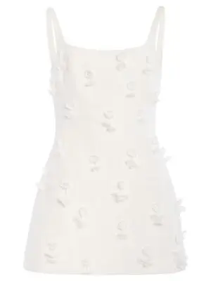 Simkhai Cailinn Linen-Cotton Mini Dress Ivory