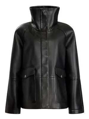Altuzarra Aragon Leather Coat - Black