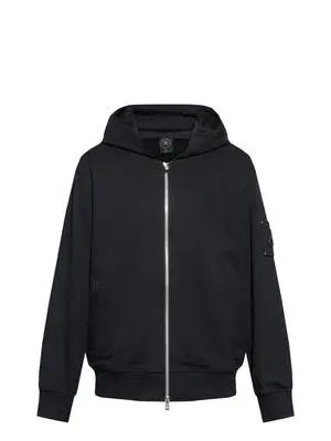 Moose Knuckles Zip Up Hoodie - Black