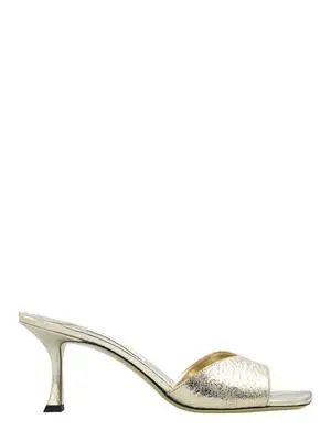 JIMMY CHOO Skye Heeled Mules - Gold