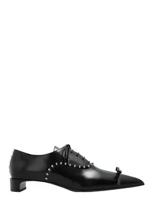 JIL SANDER Heeled Leather Oxford Shoes - Black