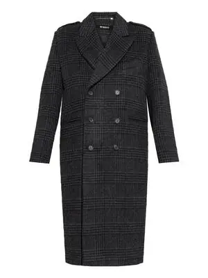MISBHV Checked Wool Coat - Grey
