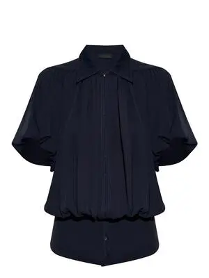 LANVIN Silk Shirt - Navy Blue