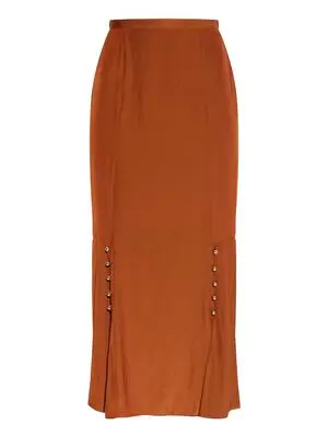 LANVIN Slit Long Skirt - Brown