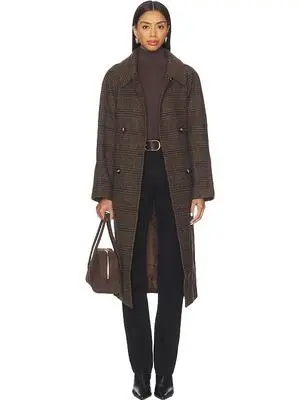 Astr The Label Seeley Coat - Brown Plaid