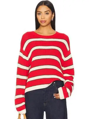 STITCHES & STRIPES Trinity Pullover - Crimson Combo