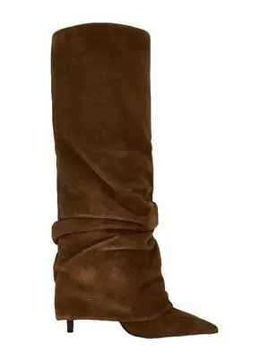 Schutz Mikki Up Cloak Boot - Pecan Brown