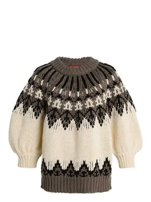 Altuzarra Marty Fair Isle Cotton Sweater - Ivory