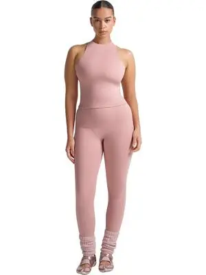 SKIMS Matte Mock Neck Racer Tank Top - Himalayan