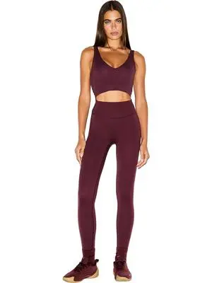 SKIMS Nike Matte V Neck Bra Top Currant