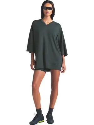 SKIMS Nike Airy V-Neck Oversized Top Dark Teal