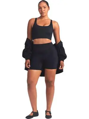 SKIMS Nike Shine Scoop Neck Bra Top - Obsidian