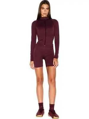 SKIMS Matte Full-zip Jacket - Currant