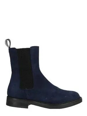POLLINI Ankle Boots In Leather - Navy