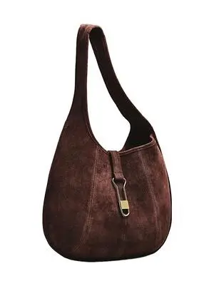 Dolce Vita Nova Leather Buckle Tote - Chocolate