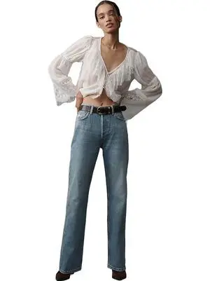 RE/DONE 90s High-rise Straight-leg Jeans - Worn Blue