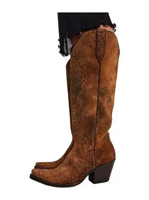 Ariat Casanova Western Boots - Distressed Leopard