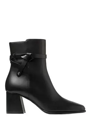 JIMMY CHOO Lawton 65mm Braided-strap Block-heel Boots - Black