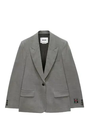 MSGM Single-breasted Blazer - Grey