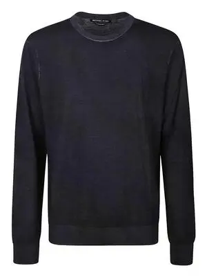 Michael Kors Merino-wool Crew-neck Sweater - Blue