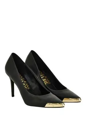 Versace 85mm Metallic-toe Pumps - Black
