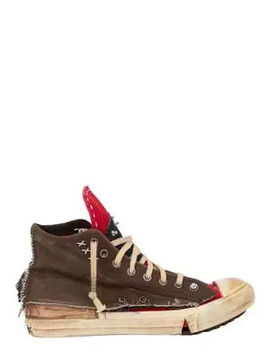 MAISON MARGIELA Distressed High-top Sneakers - Brown