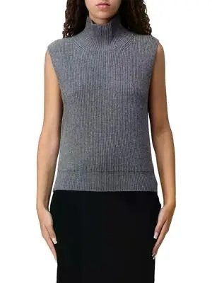 DONDUP Ribbed Knit Vest - Grey
