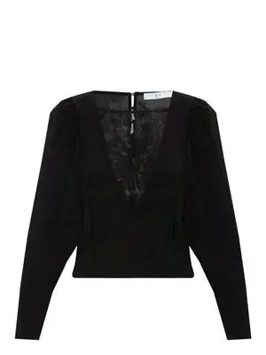 IRO PARIS Lace-panelled Blouse - Black