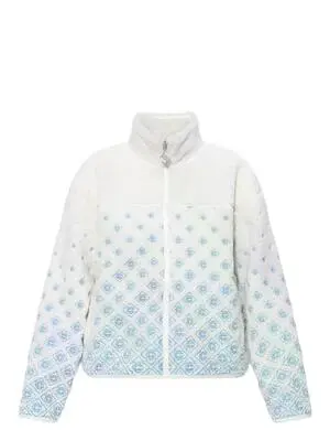 Casablanca Monogram Zip-up Fleece Jacket - White