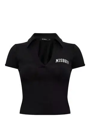 MISBHV V-neck Logo Top - Black