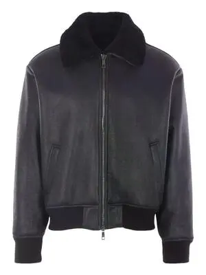 GIORGIO BRATO Zip-up Leather Jacket - Black