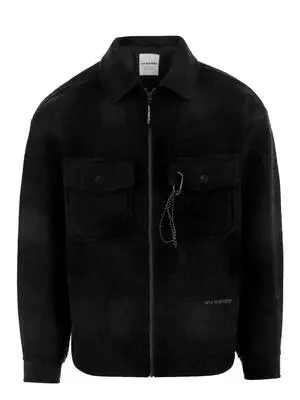 AND WANDER Flap-pocket Zip Jacket - Black