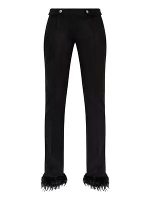 MISBHV Feather-trim Trousers - Black