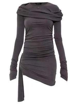 MISBHV Draped Ruched Dress - Grey