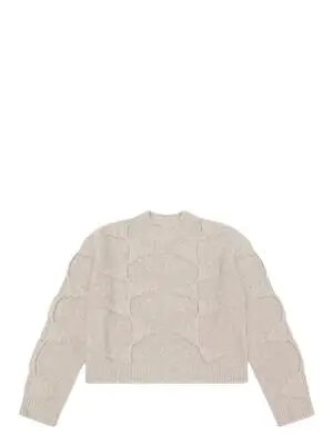 HELIOT EMIL Spiral-knit Wool Sweater - Neutrals