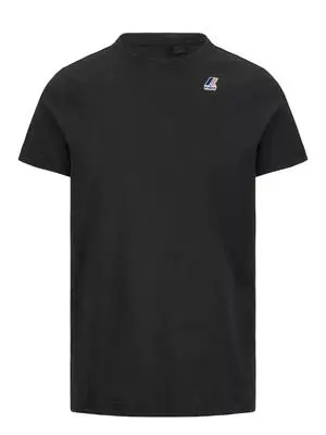 K-WAY Logo-embroidered Crew-neck T-shirt - Black