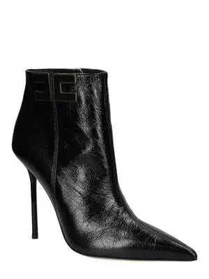 Elisabetta Franchi Logo-plaque Heeled Boots - Black