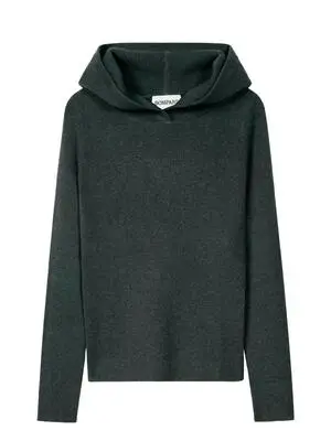 Eric Bompard Ribbed Hooded Pullover - Grey