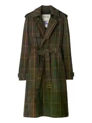 BURBERRY Checked Double-Breasted Trench Coat