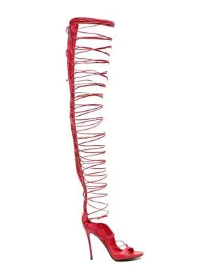 Dsquared2 Lace-up Stiletto Sandals - Red