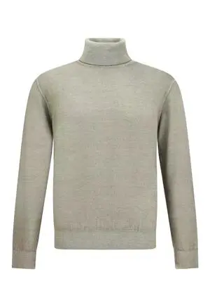 CRUCIANI Ribbed Turtleneck Sweater - Grey