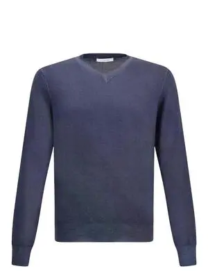 CRUCIANI V-neck Long-sleeved Sweater - Blue