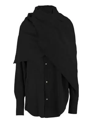 DARKPARK Layered Wool Shirt - Black