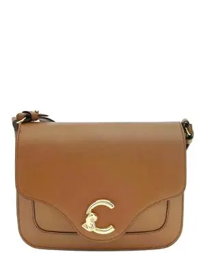 COCCINELLE Small C-me Logo Shoulder Bag - Brown