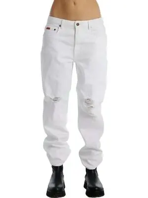NO44 Saint Distressed Jeans - White