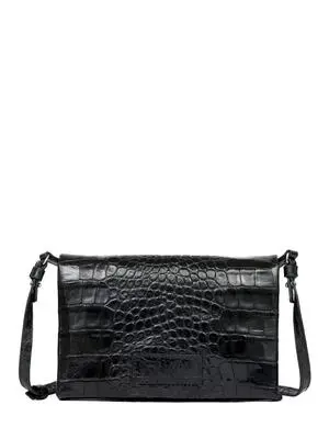 MAISON MARGIELA Croco-embossed Shoulder Bag - Black