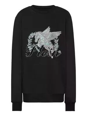 Philipp Plein Crystal-embellished Sweatshirt - Black