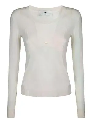 Elisabetta Franchi Ribbed-knit Top - White